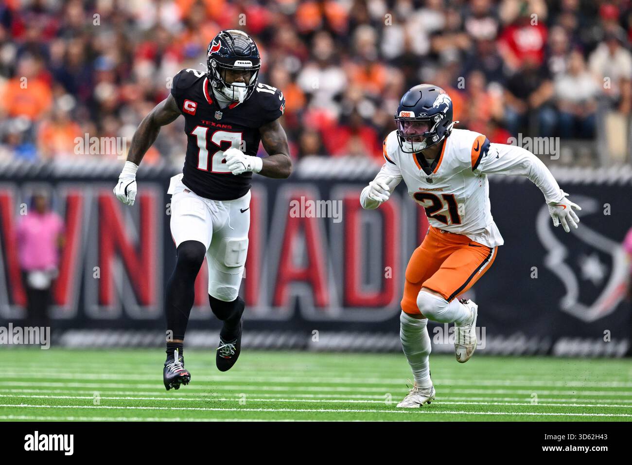 Houston Texans wide receiver Nico Collins (12) runs a route in the ...