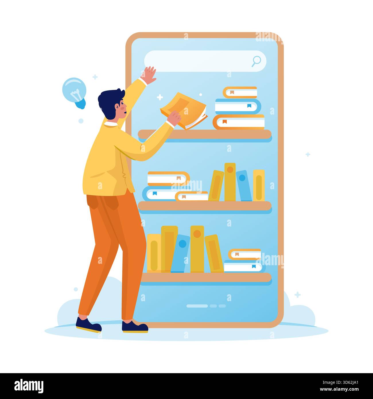 Educational digital book online Stock Vector Images - Alamy