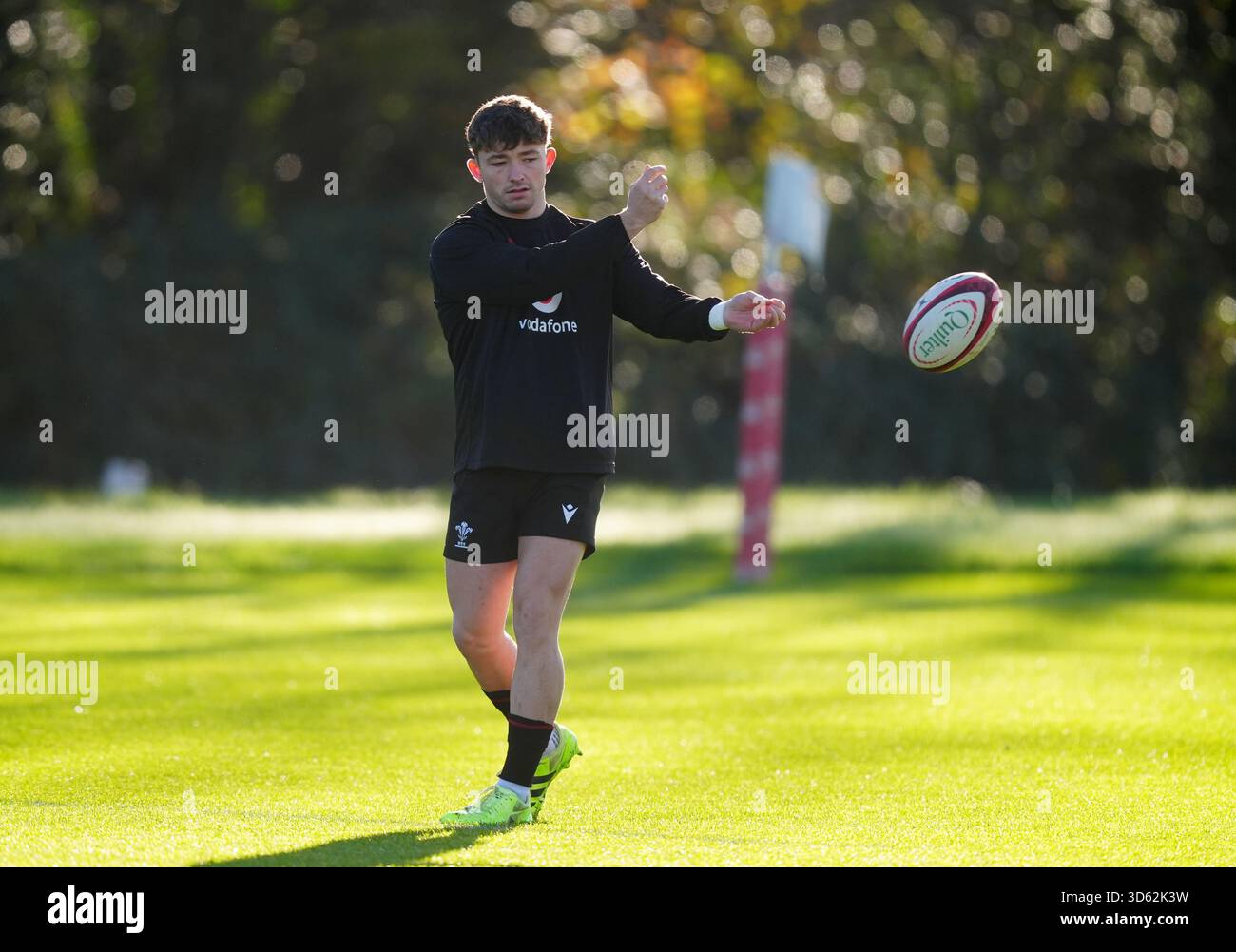 Wales' Dan Edwards during a training session at Vale Resort, Hensol ...