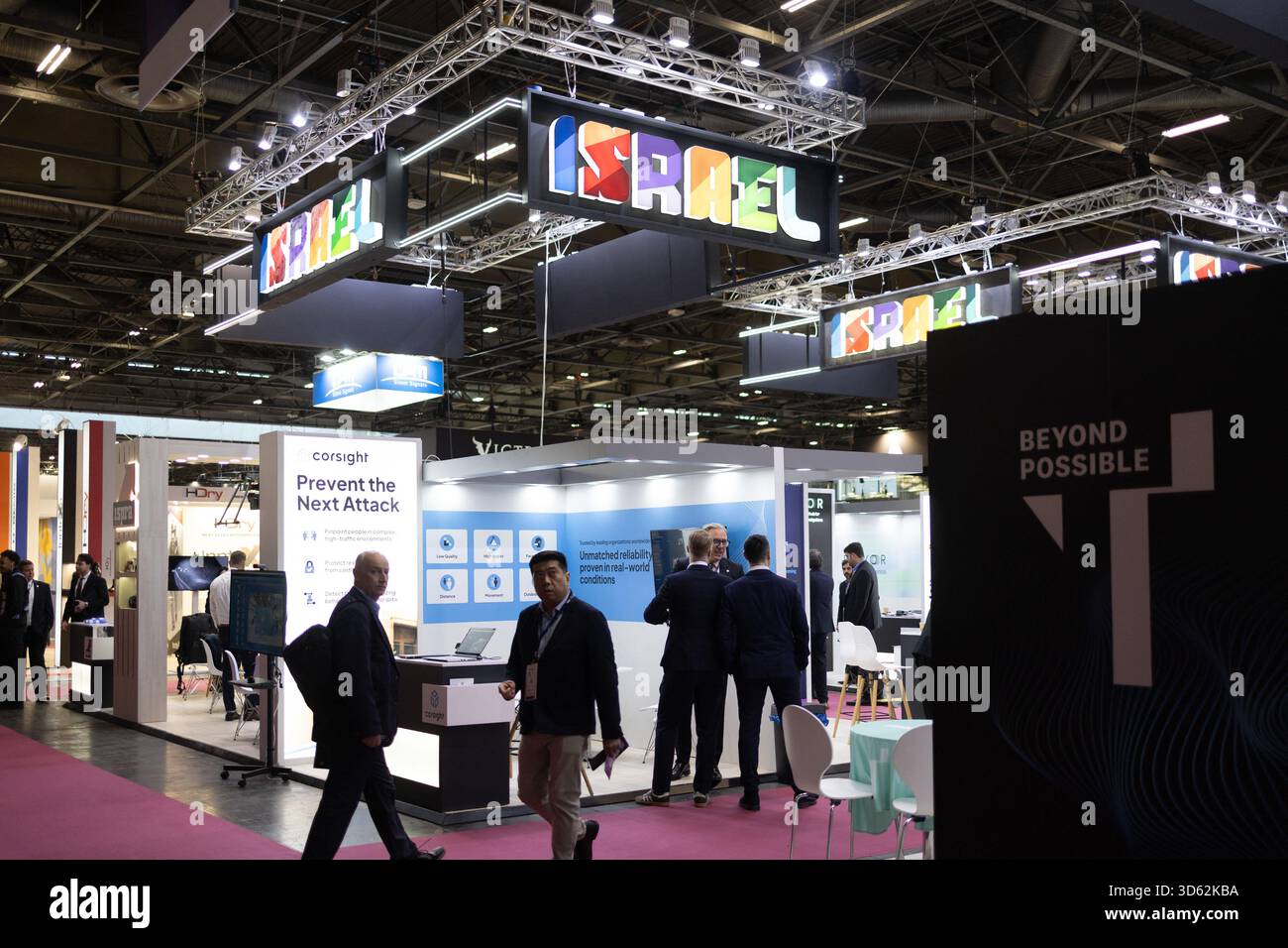 Israeli booths during te opening of the 24th edition of the global ...