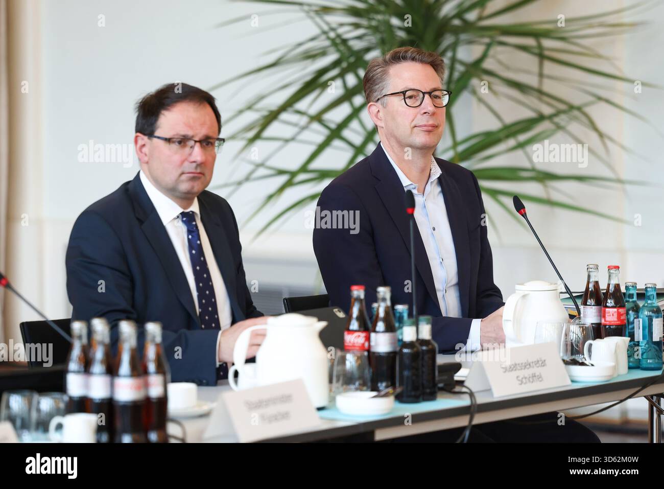 18 November 2025, Bavaria, Ansbach: Minister of Science Markus Blume (r ...