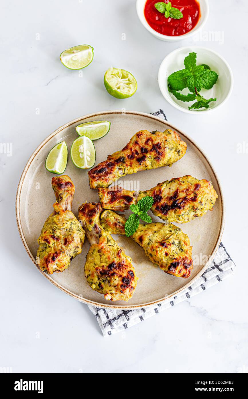 Murgh kalmi kebab hi-res stock photography and images - Alamy