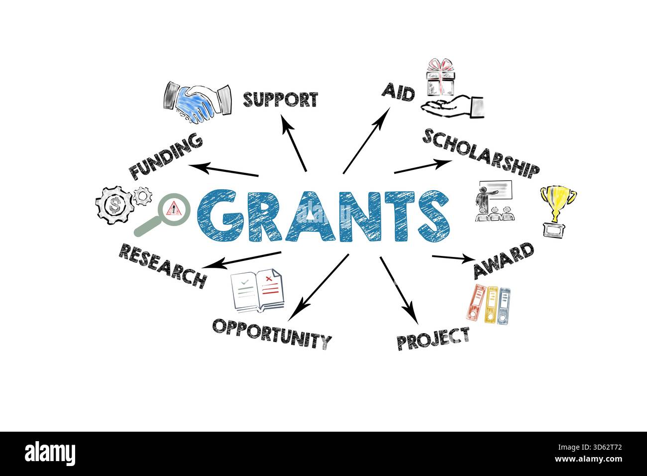 Funding education illustration Cut Out Stock Images & Pictures - Alamy