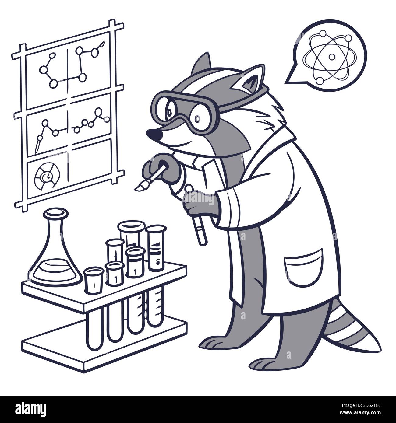 Raccoon sticker Cut Out Stock Images & Pictures - Alamy