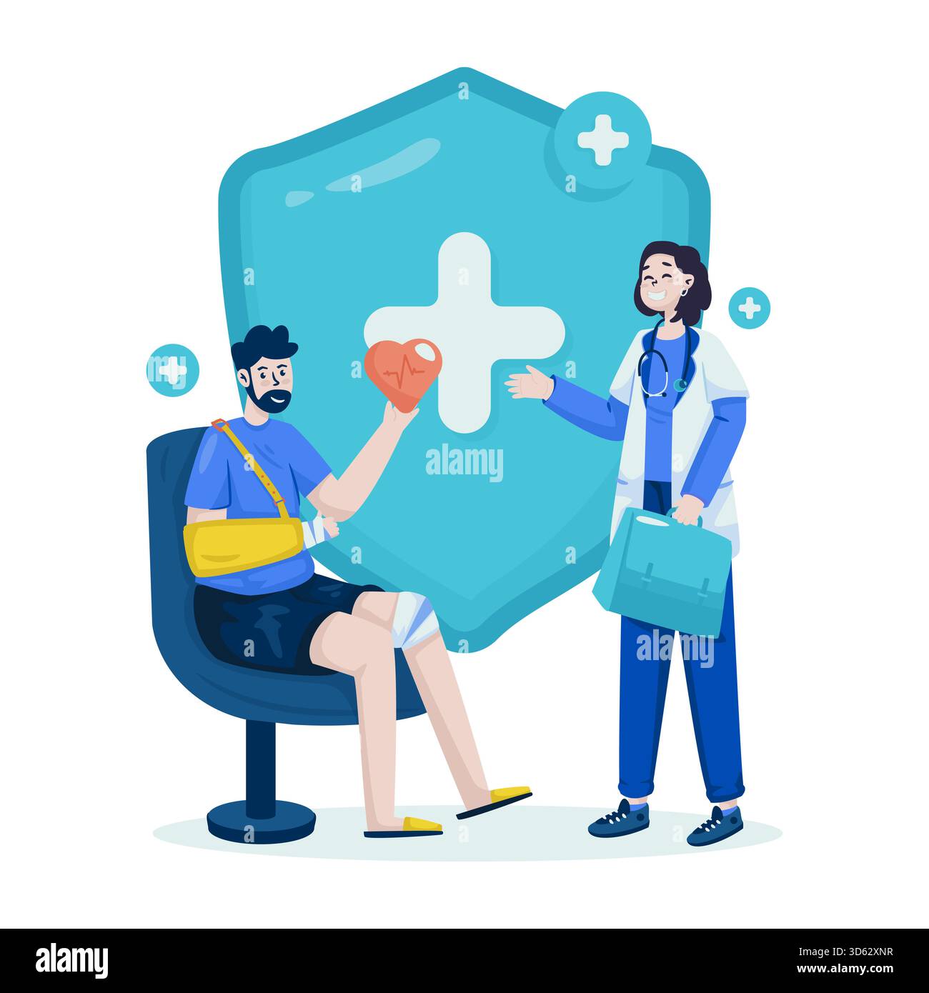 Medical insurance business doctor Stock Vector Images - Alamy