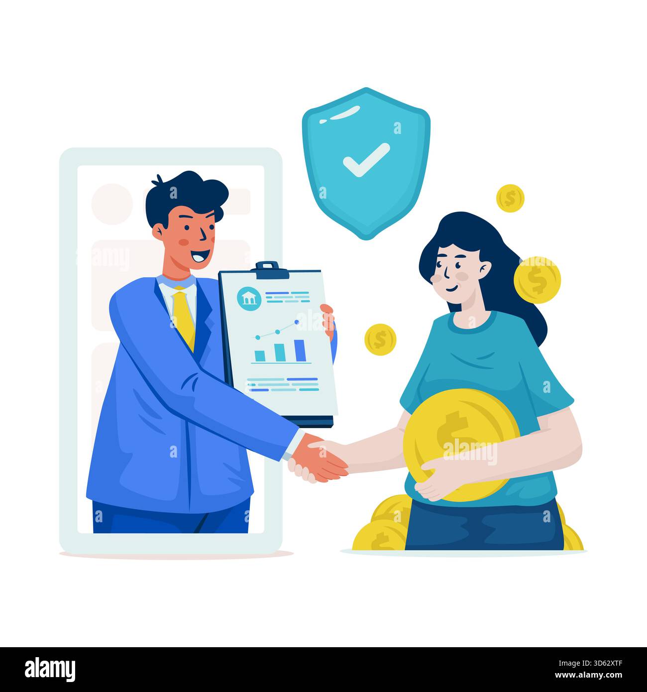 Finance bank family business Stock Vector Images - Alamy