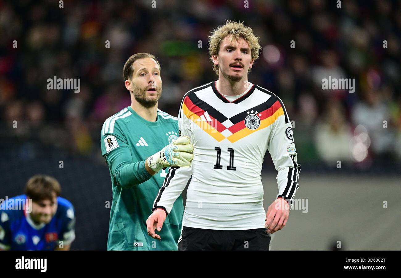 from left: goalkeeper Oliver Baumann (Germany), Nick Woltemade (Germany ...