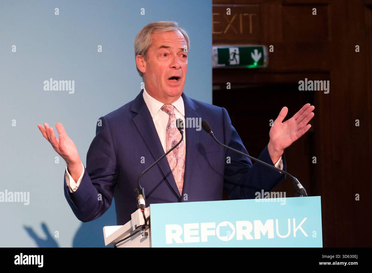Westminster, London, UK. 18th Nov 2025. Reform Party UK press ...