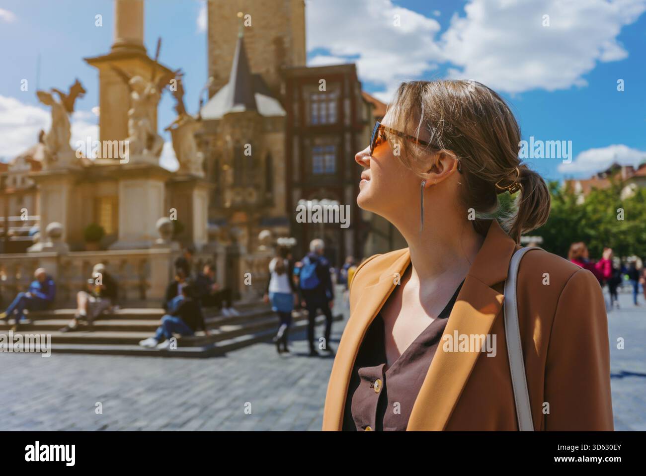 Visitor explores historic architecture hi-res stock photography and ...