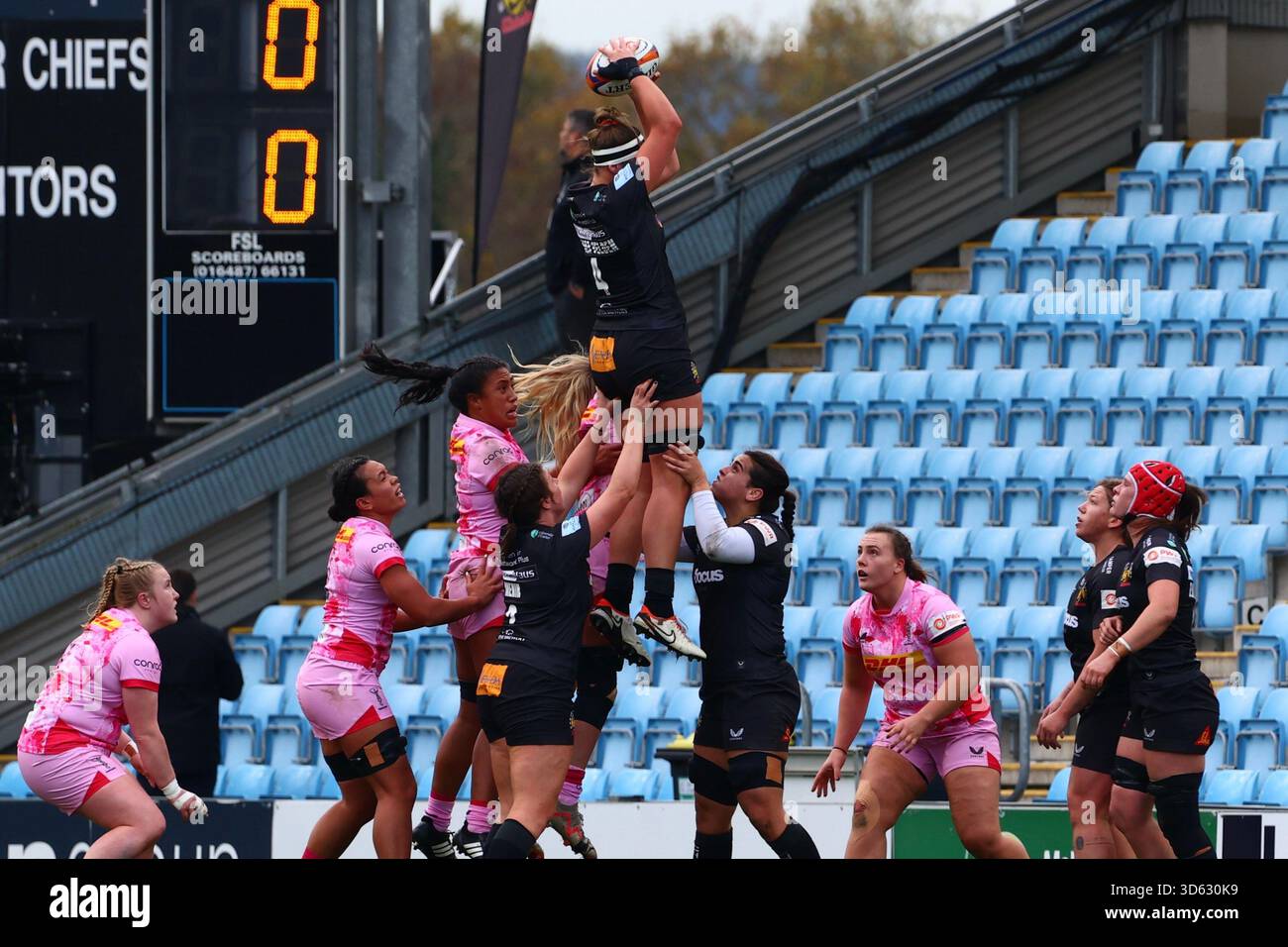 Exeter, Devon, UK. 16th November, 2025. PWR Premiership Women’s rugby ...