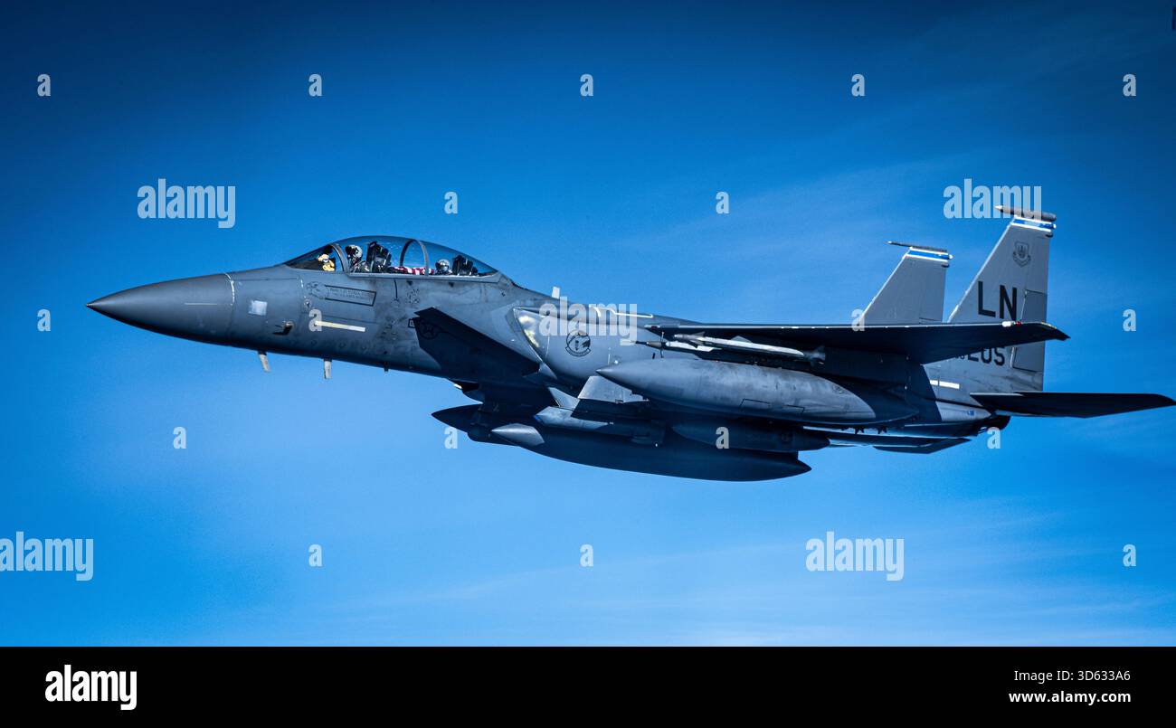 A U.S. Air Force F-15E Strike Eagle assigned to the 48th Fighter Wing ...