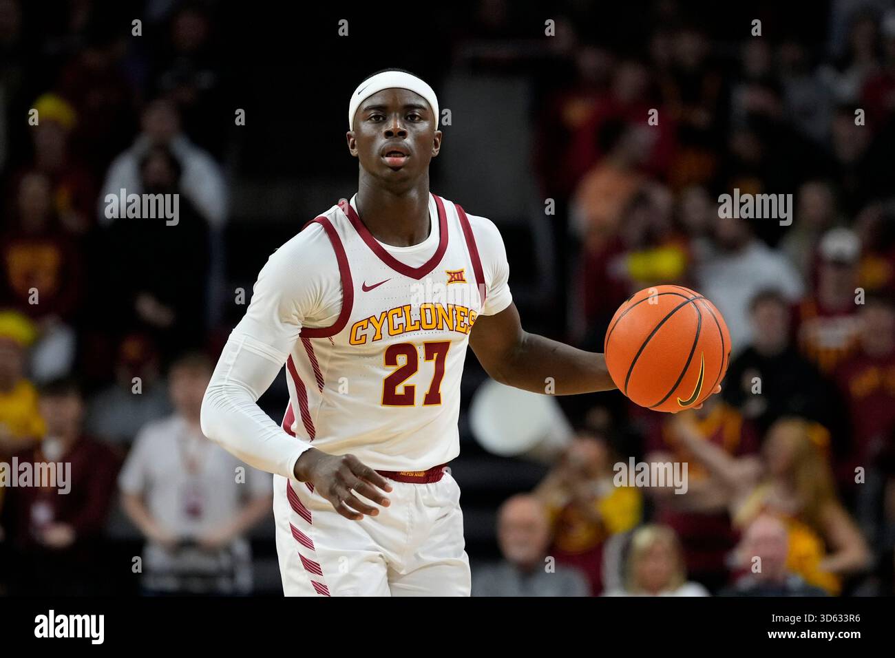 Iowa State guard Killyan Toure drive up court during the first half of ...