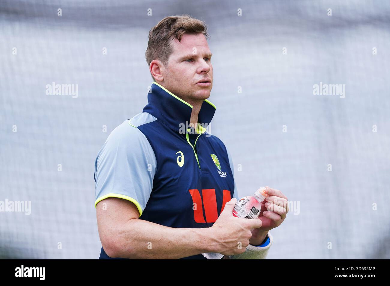 Australia's Steve Smith looks on during a nets session at the Optus ...