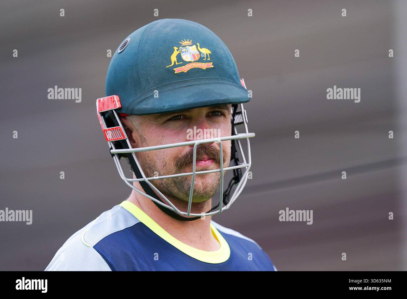 Australia's Travis Head looks on during a nets session at the Optus ...