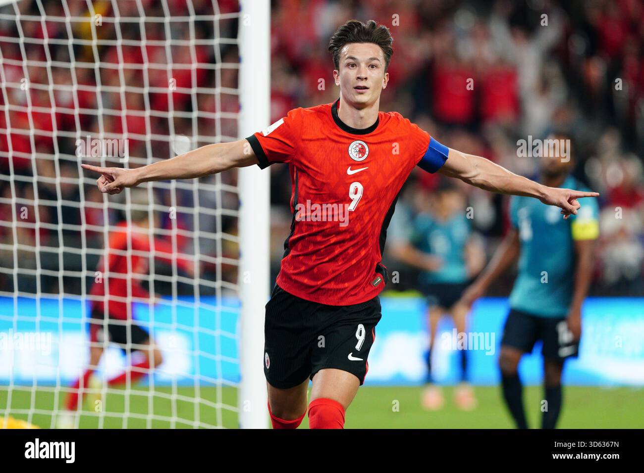 Hong Kong player Matthew Elliot Wing Kai Chin Orrand during the match ...