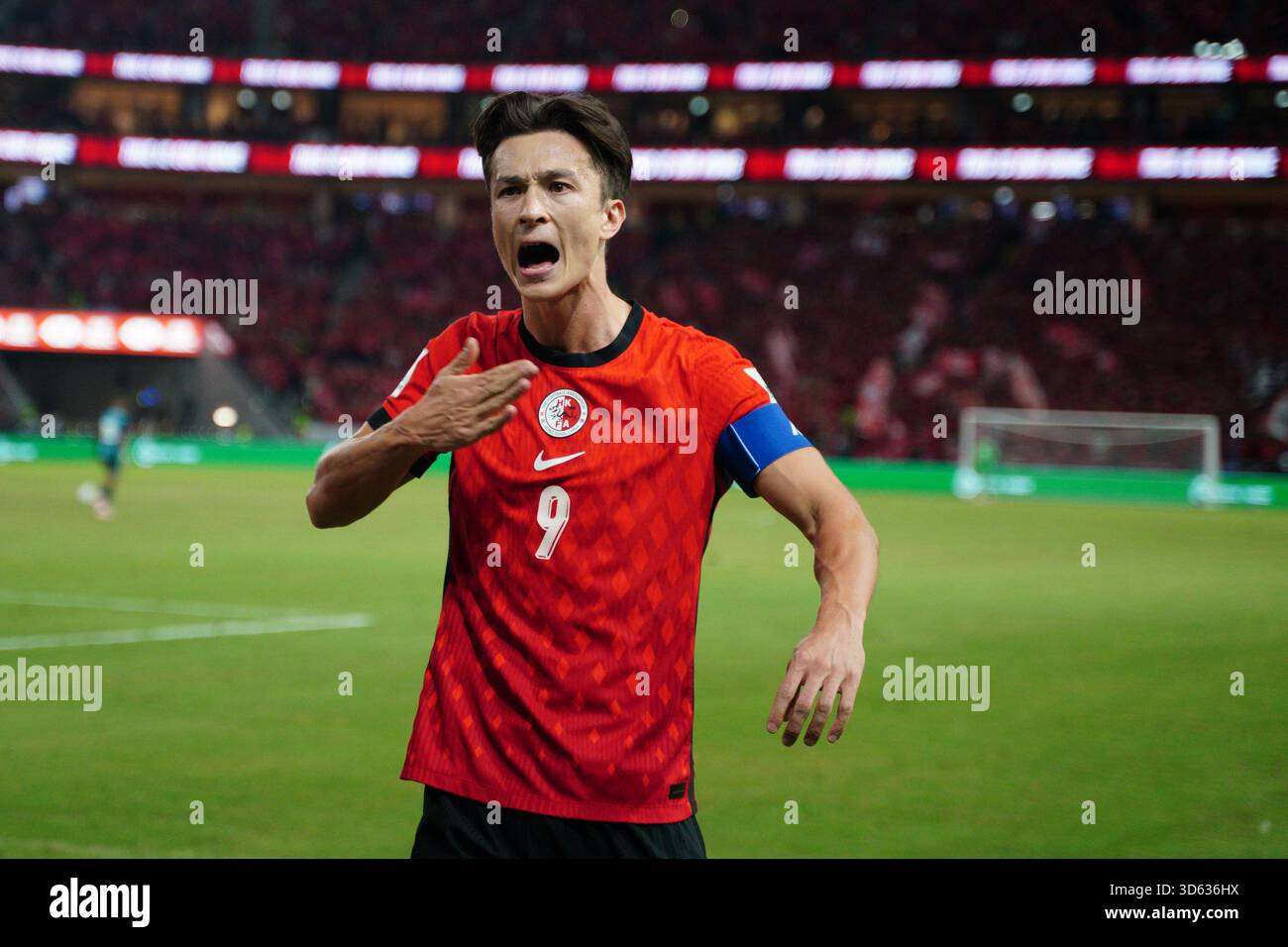 Hong Kong player Matthew Elliot Wing Kai Chin Orrand during the match ...