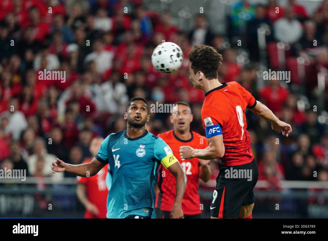 Hong Kong player Matthew Elliot Wing Kai Chin Orrand during the match ...