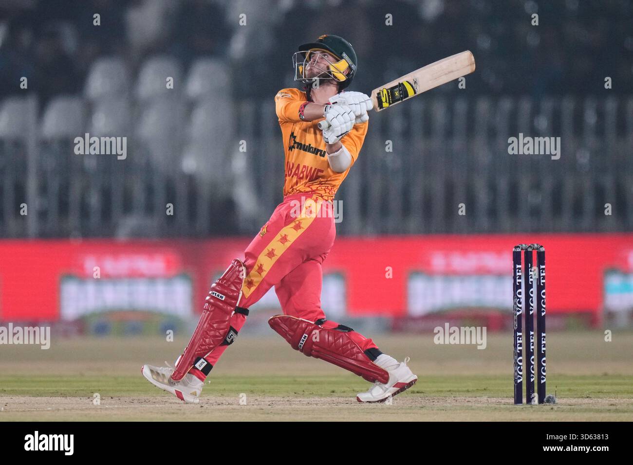 Zimbabwe's Brian Bennett plays a shot during the tri-series T20 cricket ...