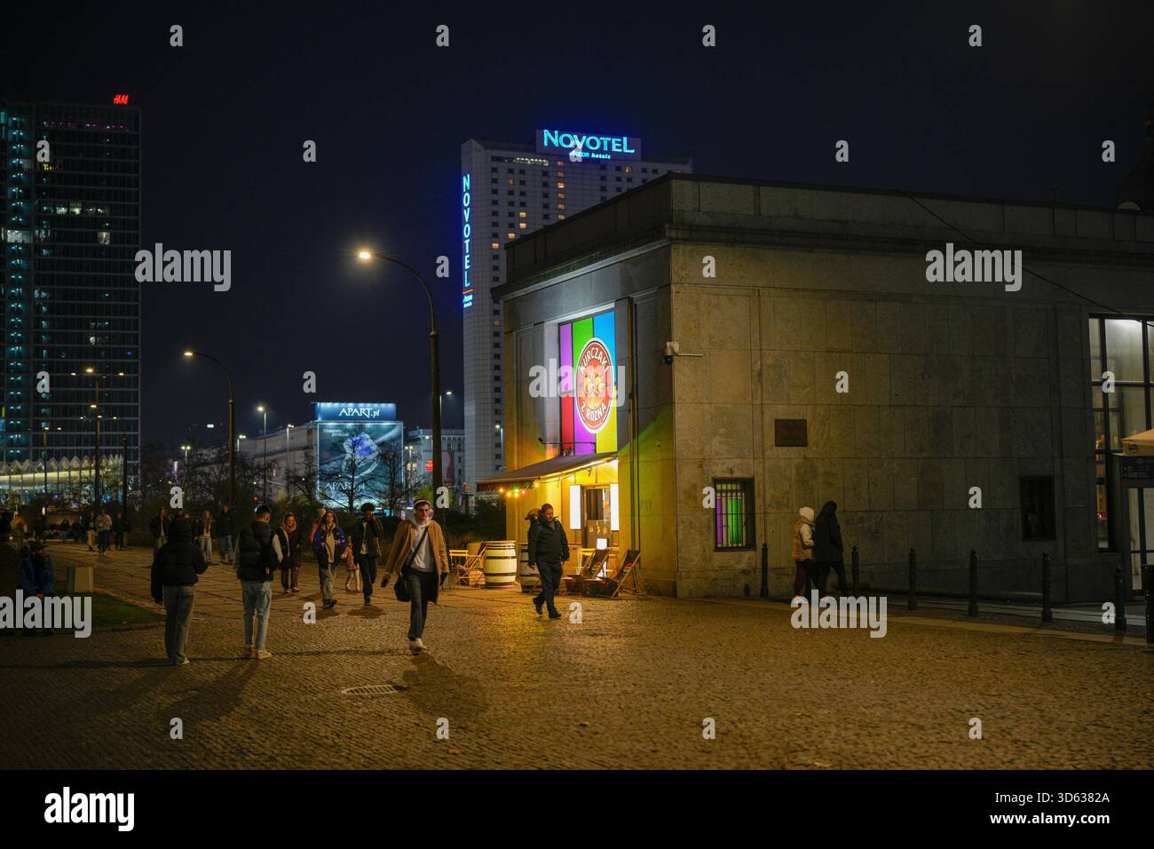 Kebab shops are seen in central Warsaw, Poland on 16 November, 2025 ...