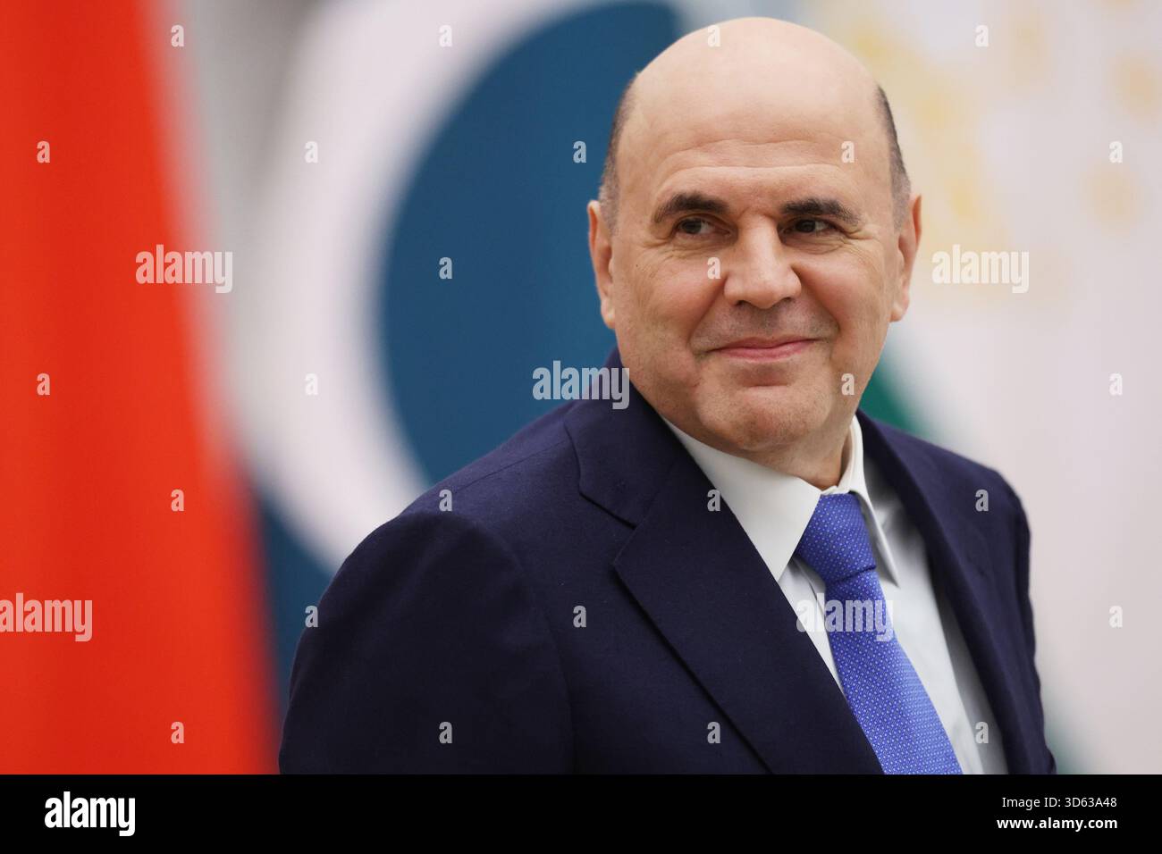 Russian Prime Minister Mikhail Mishustin attends a meeting of the heads ...