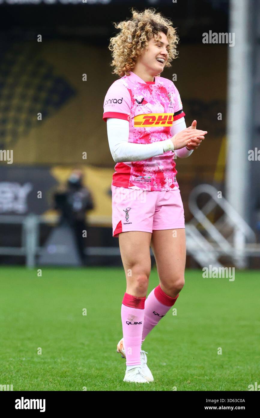 Exeter, Devon, UK. 16th November, 2025. PWR Premiership Women’s rugby ...