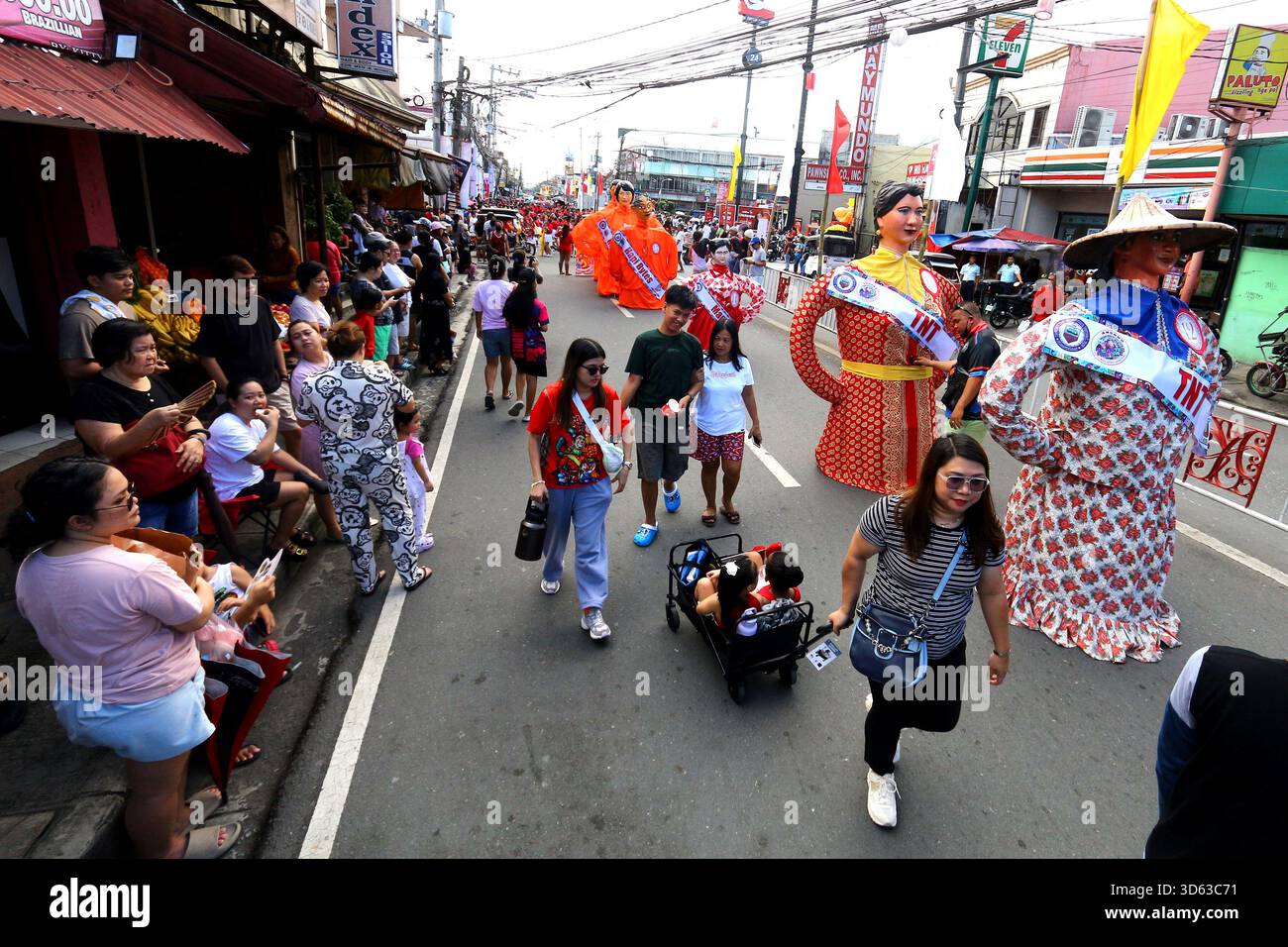 Higantes effigy walking on the streets during the celebrations of ...