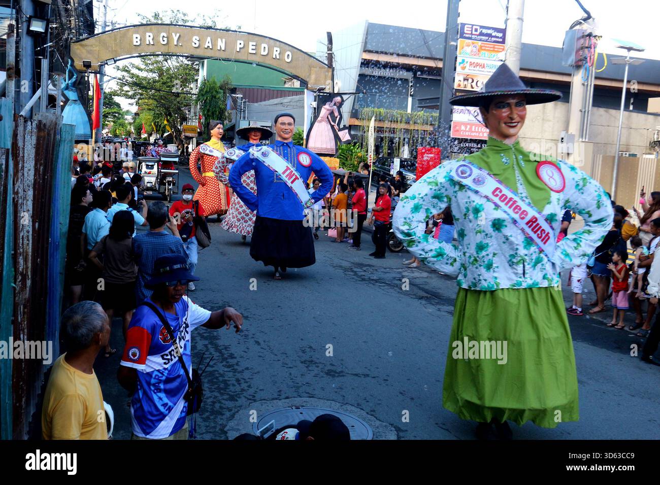 Higantes effigy walking on the streets during the celebrations of ...