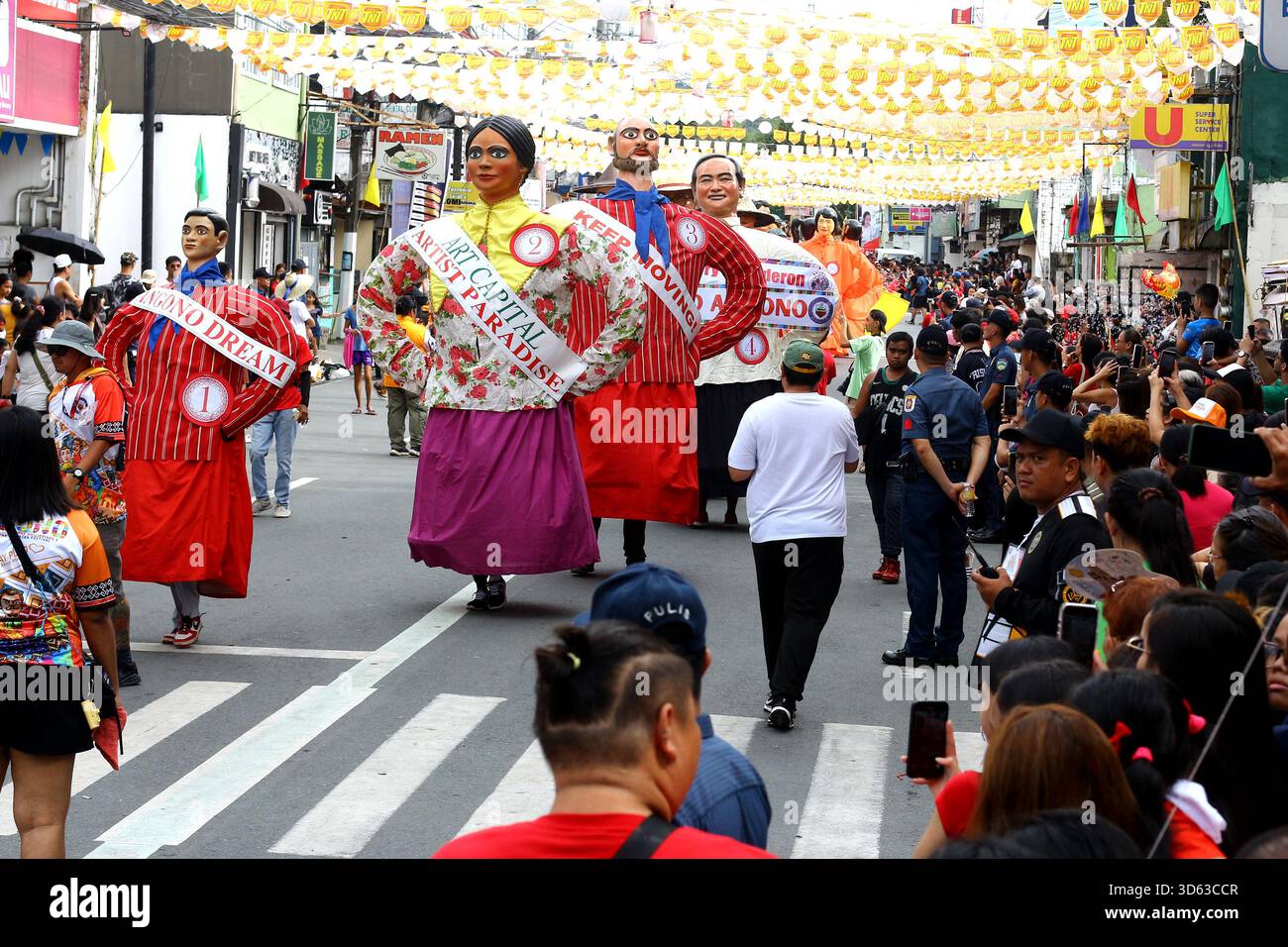 Higantes effigy walking on the streets during the celebrations of ...