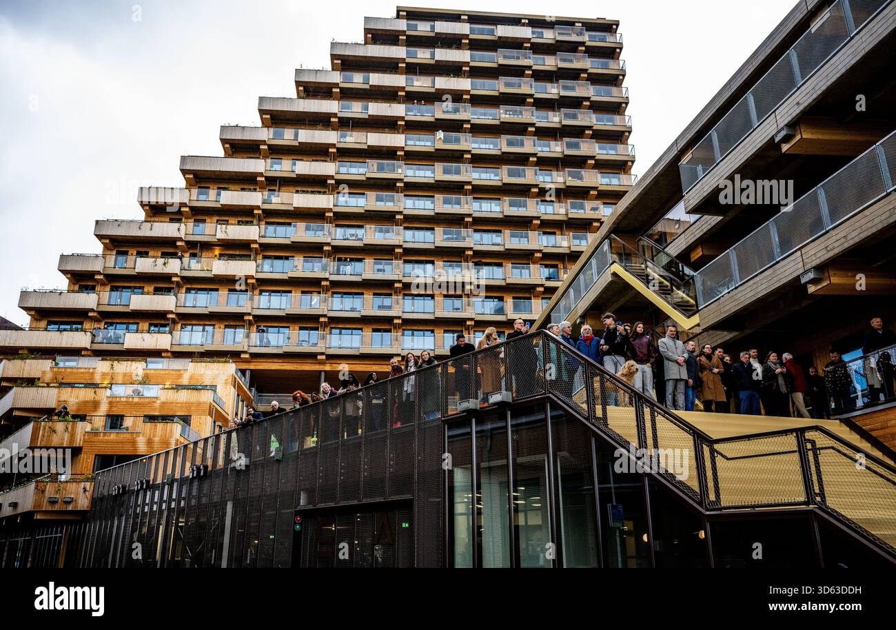 ROTTERDAM - Exterior of the SAWA residential building, which is ...
