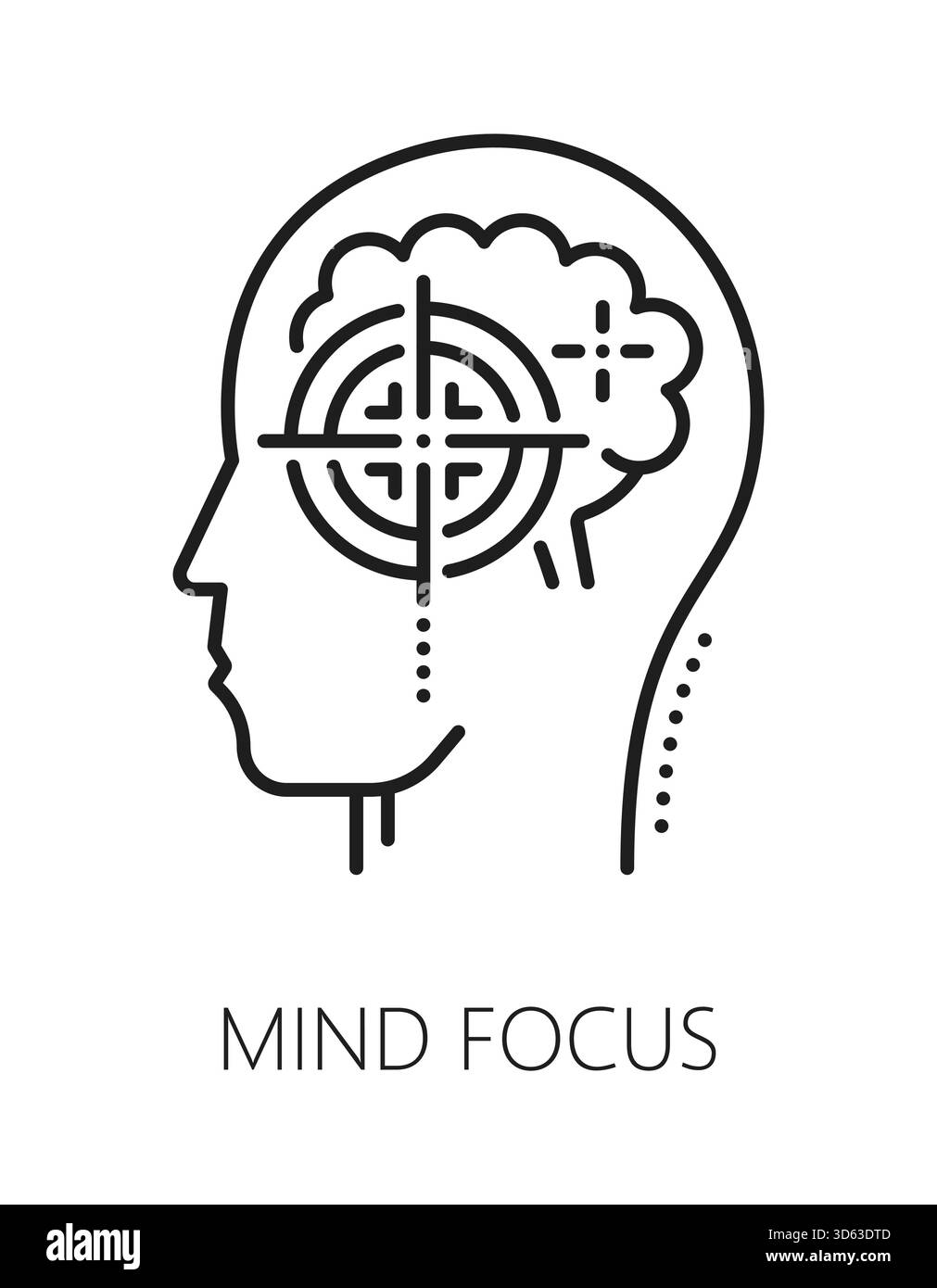 Mind health problem line Black and White Stock Photos & Images - Alamy