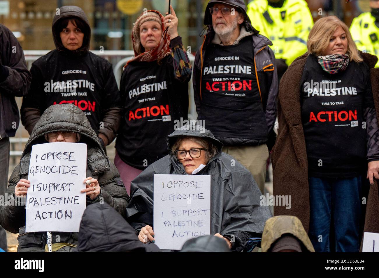 Campaigners take part in a Defend Our Juries protest outside Queen ...