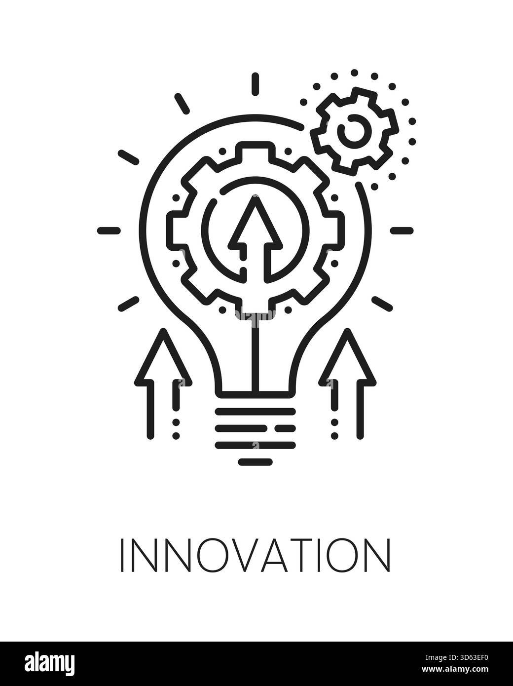 Innovation ESG line icon or emblem. Company ESG development lineart ...