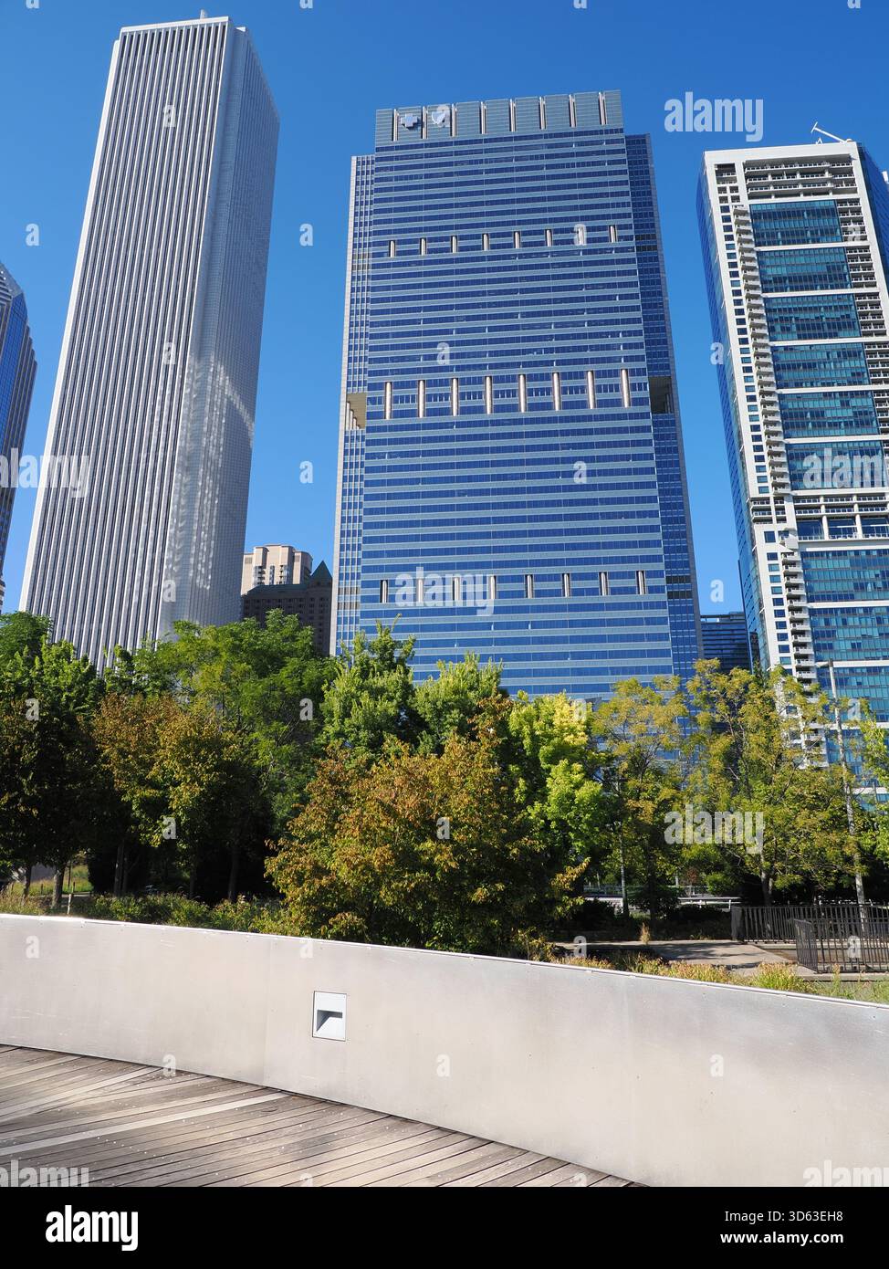 Chicago, USA - September 15 2025: A view of the Aon Center, Blue Cross ...