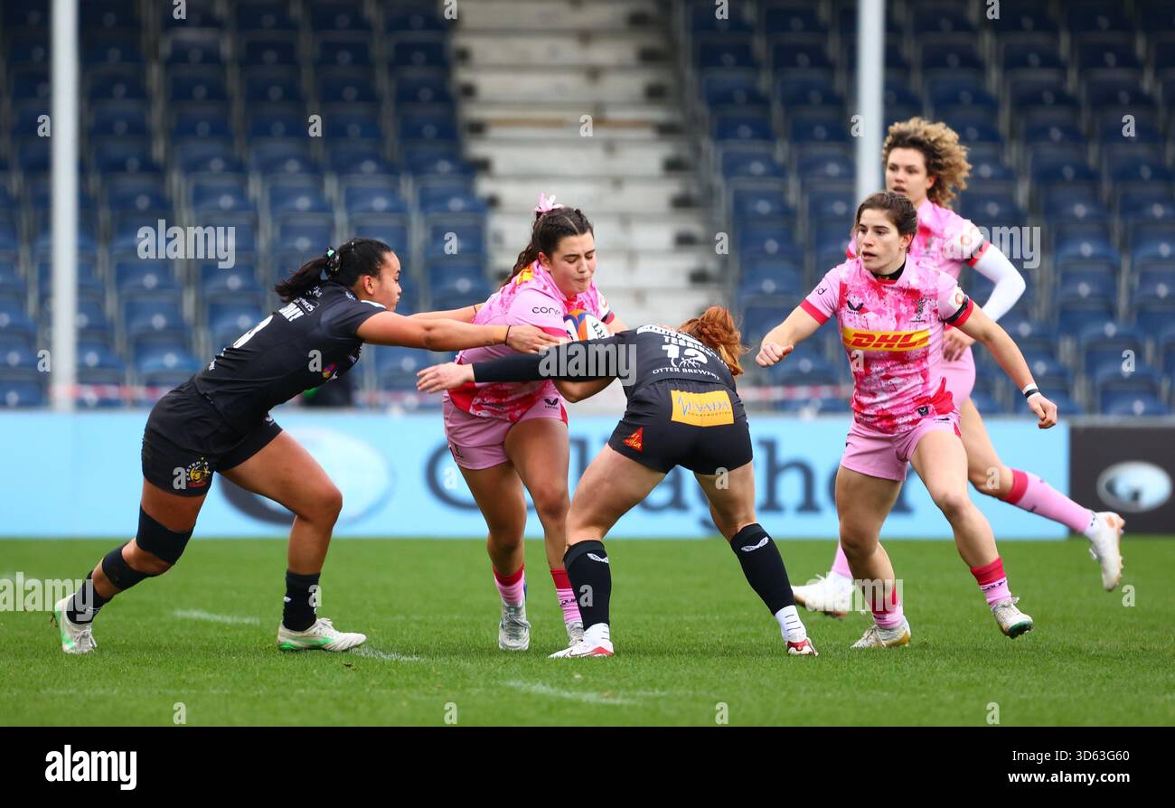 Exeter, Devon, UK. 16th November, 2025. PWR Premiership Women’s rugby ...