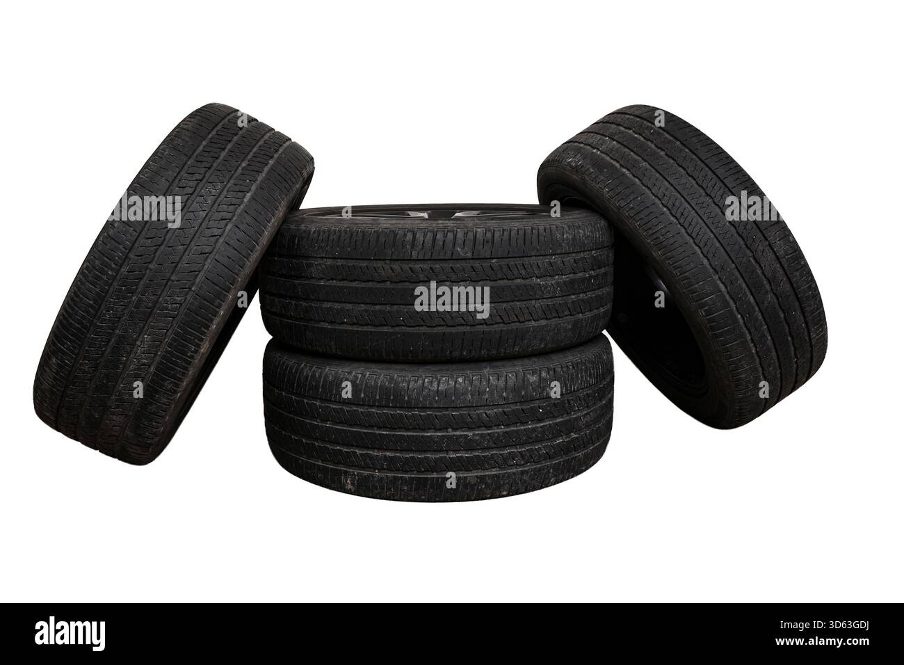 Auto mechanic pile tires Cut Out Stock Images & Pictures - Alamy