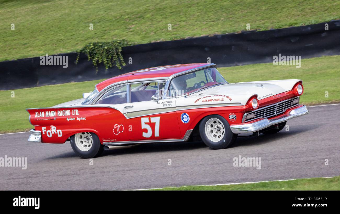 Steve Soper in the 1957 Ford Fairlane during the St Mary's Trophy race ...