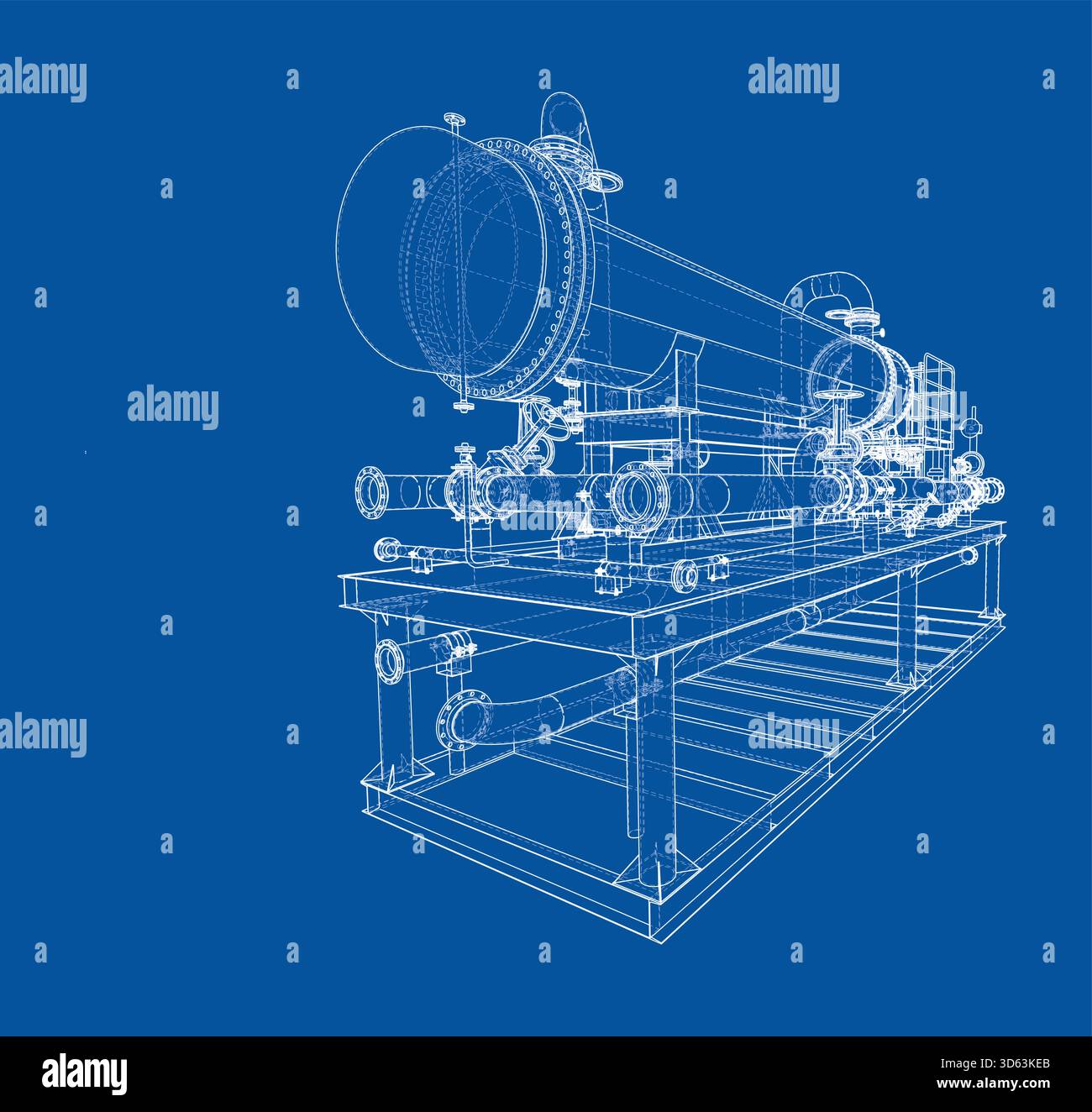 Industrial Equipment Blueprint. Vector Stock Vector Image & Art - Alamy