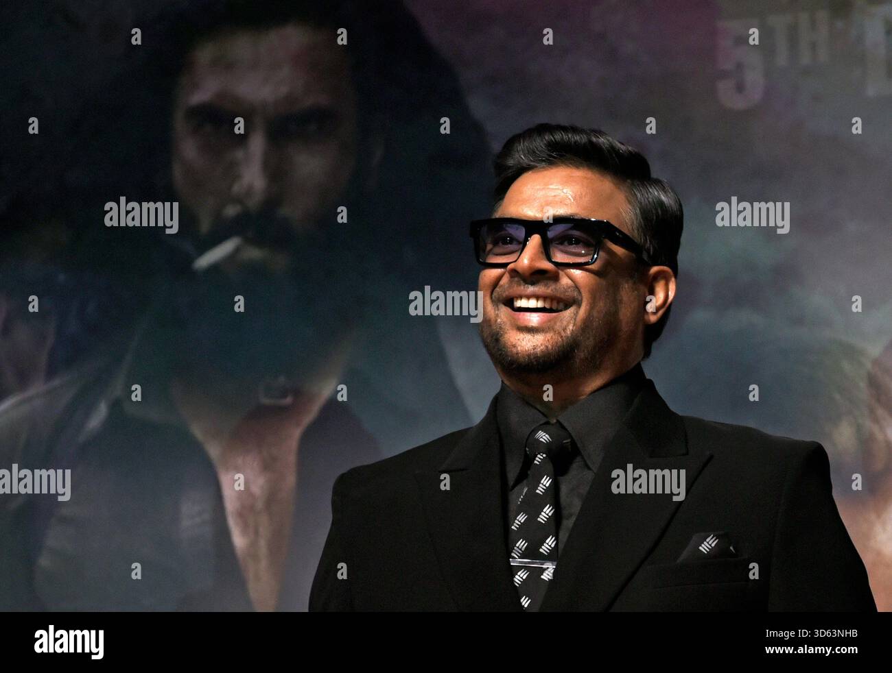 Actor R. Madhavan smiles during a promotional event for his upcoming ...