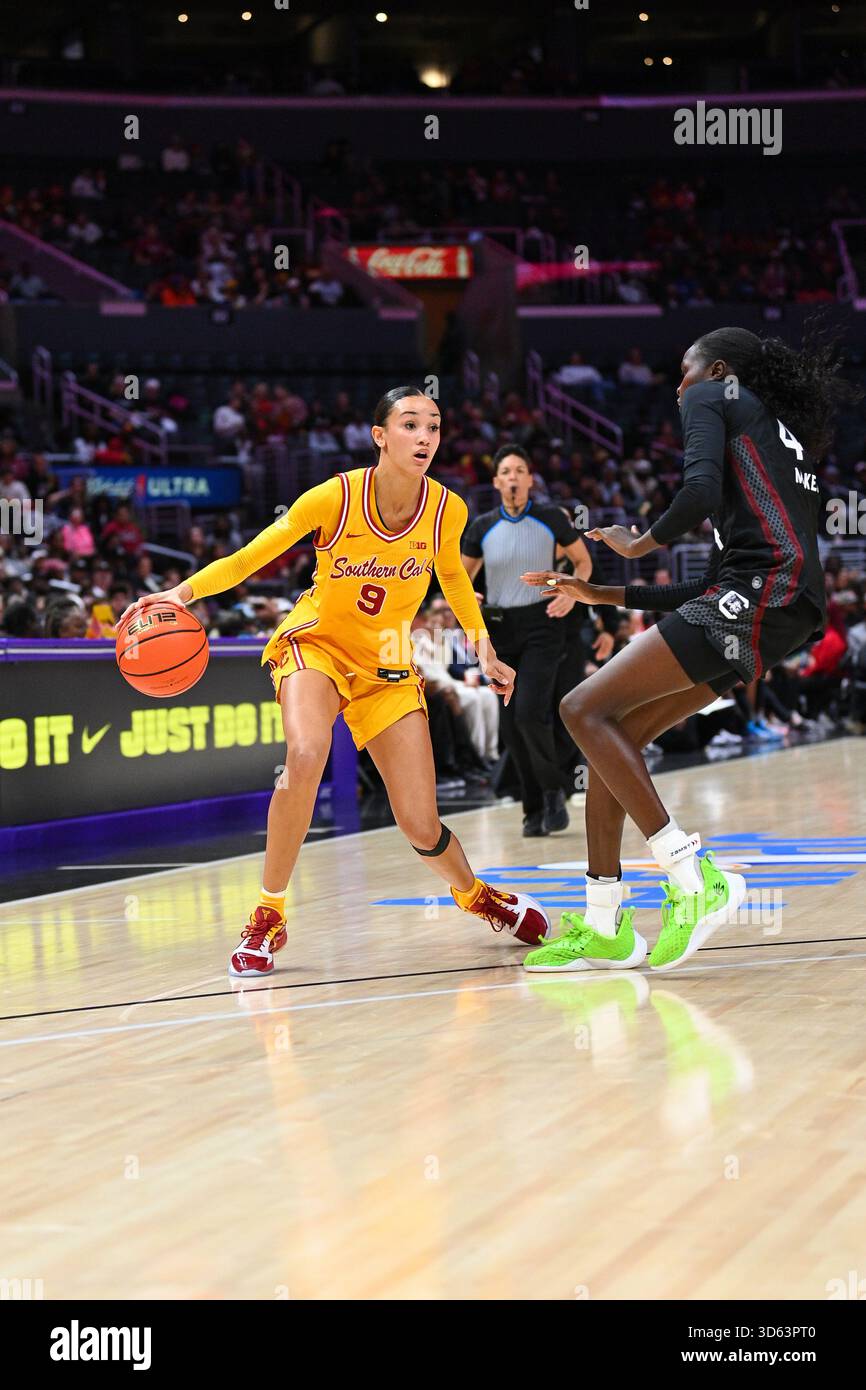 LOS ANGELES, CA - NOVEMBER 15: USC Trojans guard Jazzy Davidson (9 ...