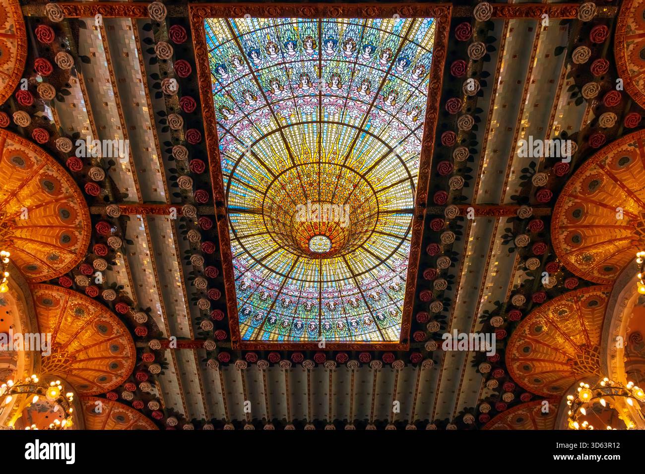 The Palau de la Música Catalana (Catalan Music Palace) in Barcelona is ...
