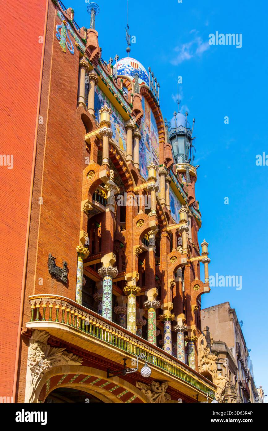 Exterior of the Palau de la Música Catalana (Catalan Music Palace) in ...