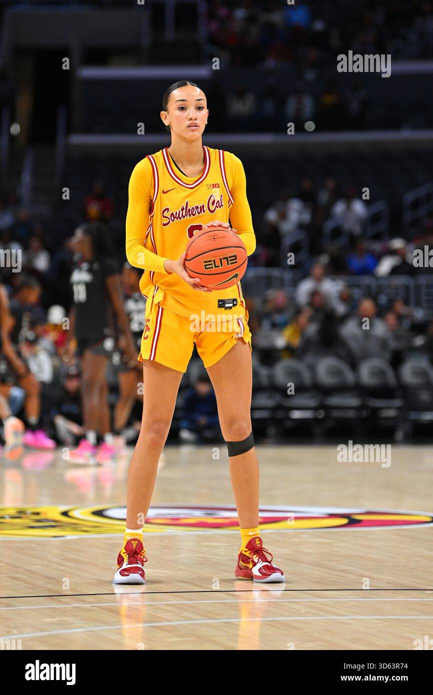 LOS ANGELES, CA - NOVEMBER 15: USC Trojans guard Jazzy Davidson (9 ...
