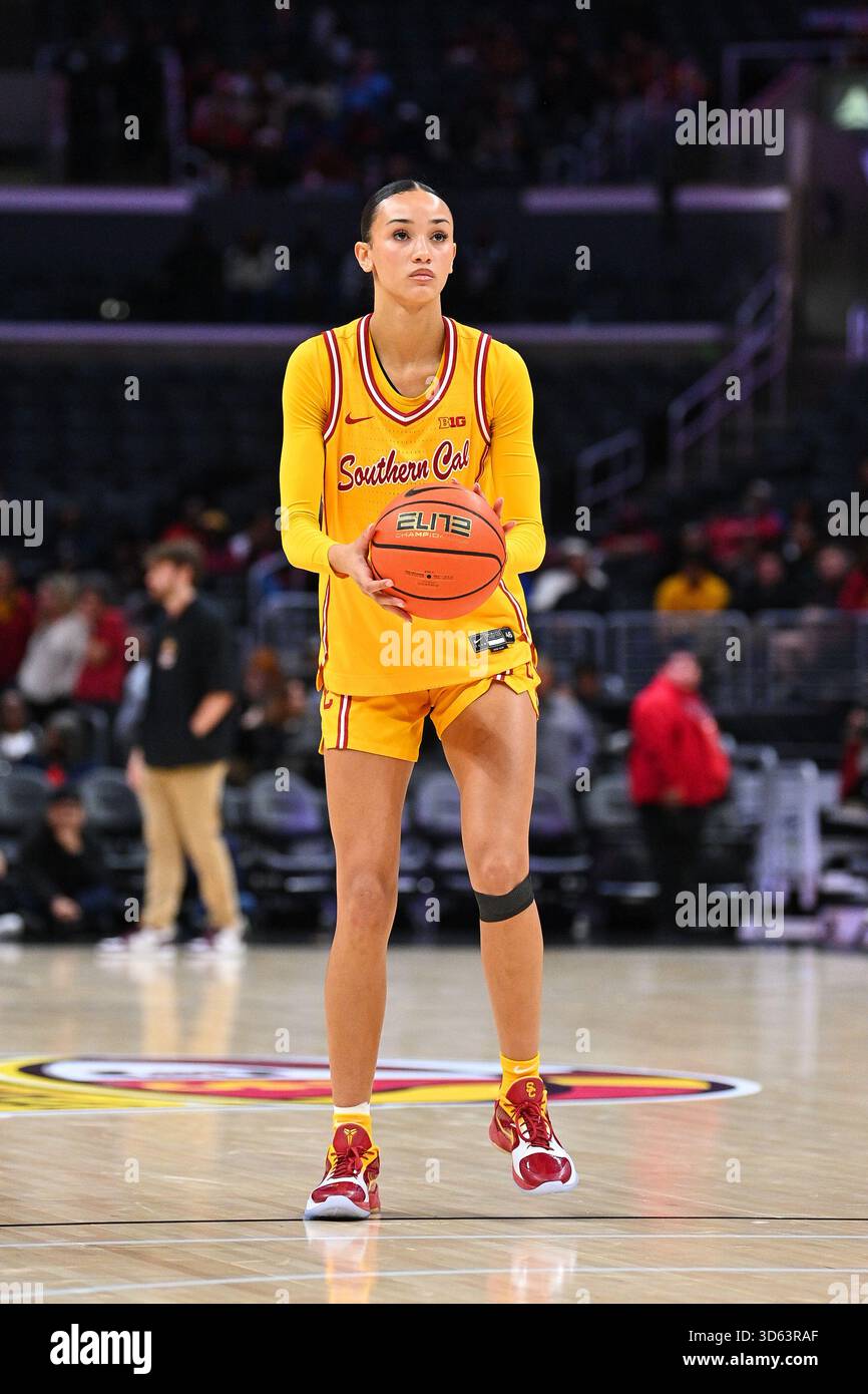 LOS ANGELES, CA - NOVEMBER 15: USC Trojans guard Jazzy Davidson (9 ...