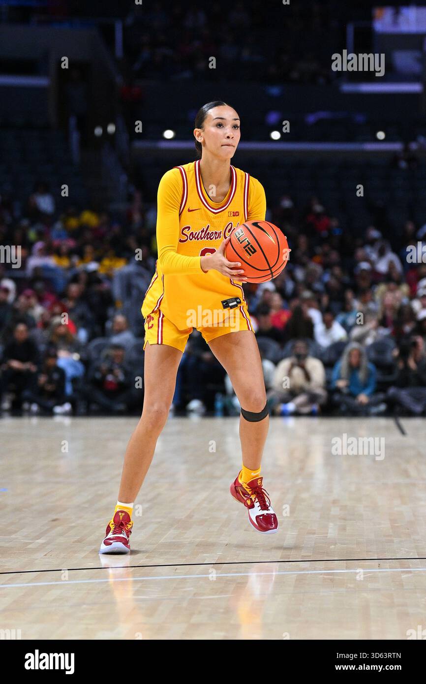 LOS ANGELES, CA - NOVEMBER 15: USC Trojans guard Jazzy Davidson (9 ...