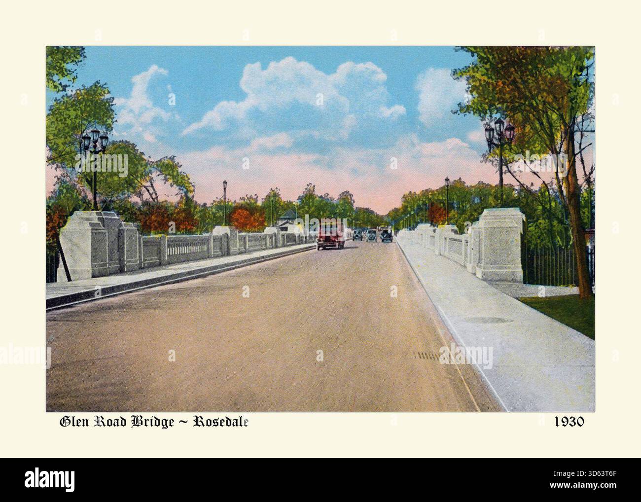 A serene view of Glen Road Bridge in Toronto's Rosedale neighbourhood ...