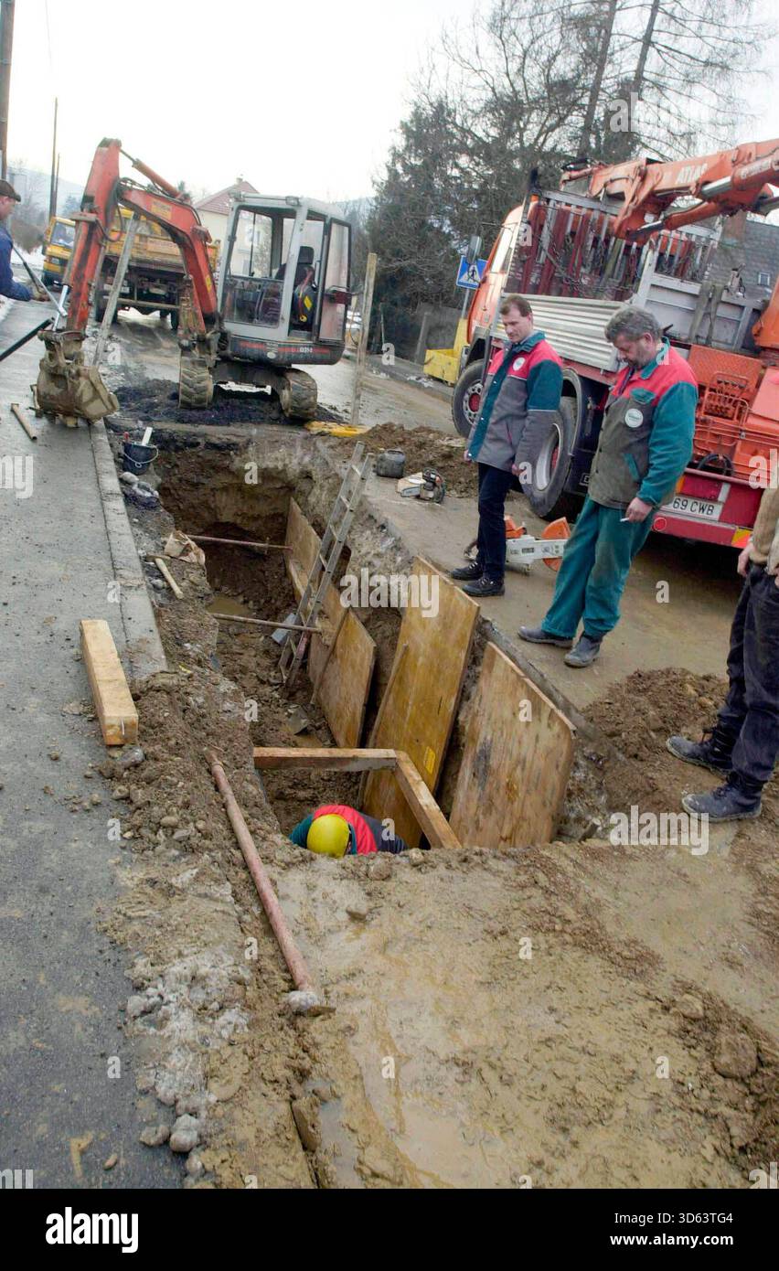 the construction of a drinking water pipeline, water supply system ...