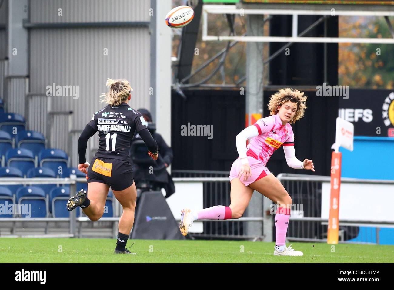 Exeter, Devon, UK. 16th November, 2025. PWR Premiership Women’s rugby ...