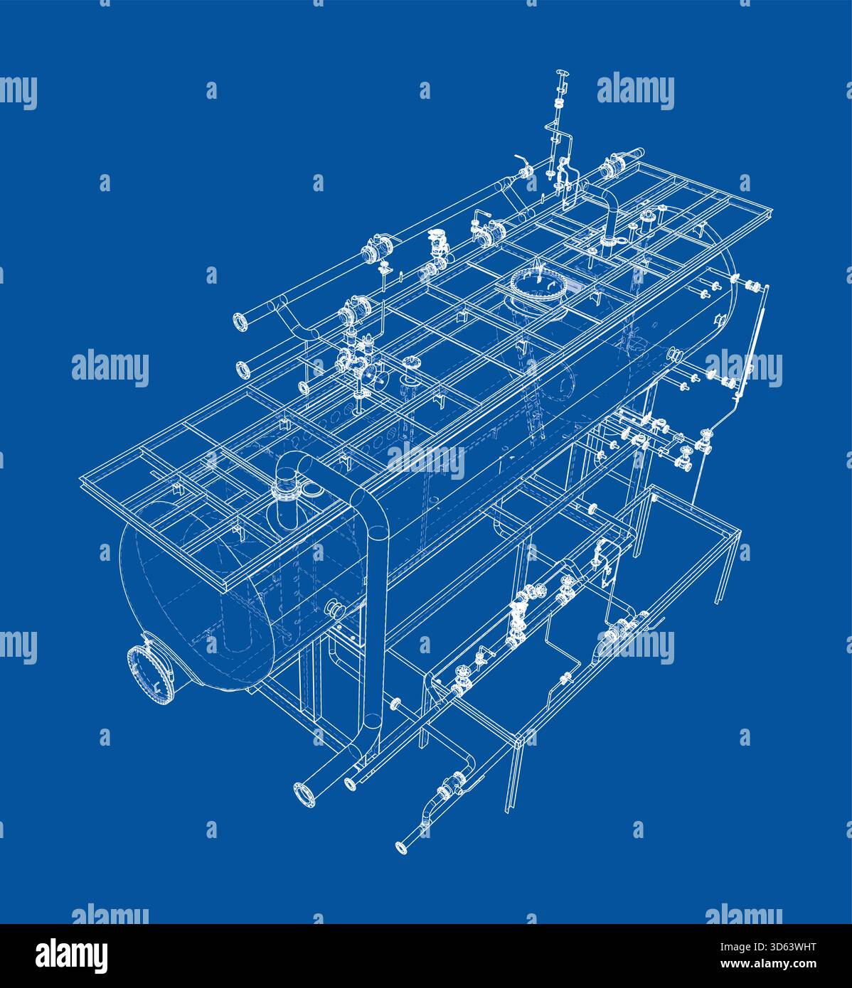 Industrial Equipment Blueprint. Vector Stock Vector Image & Art - Alamy