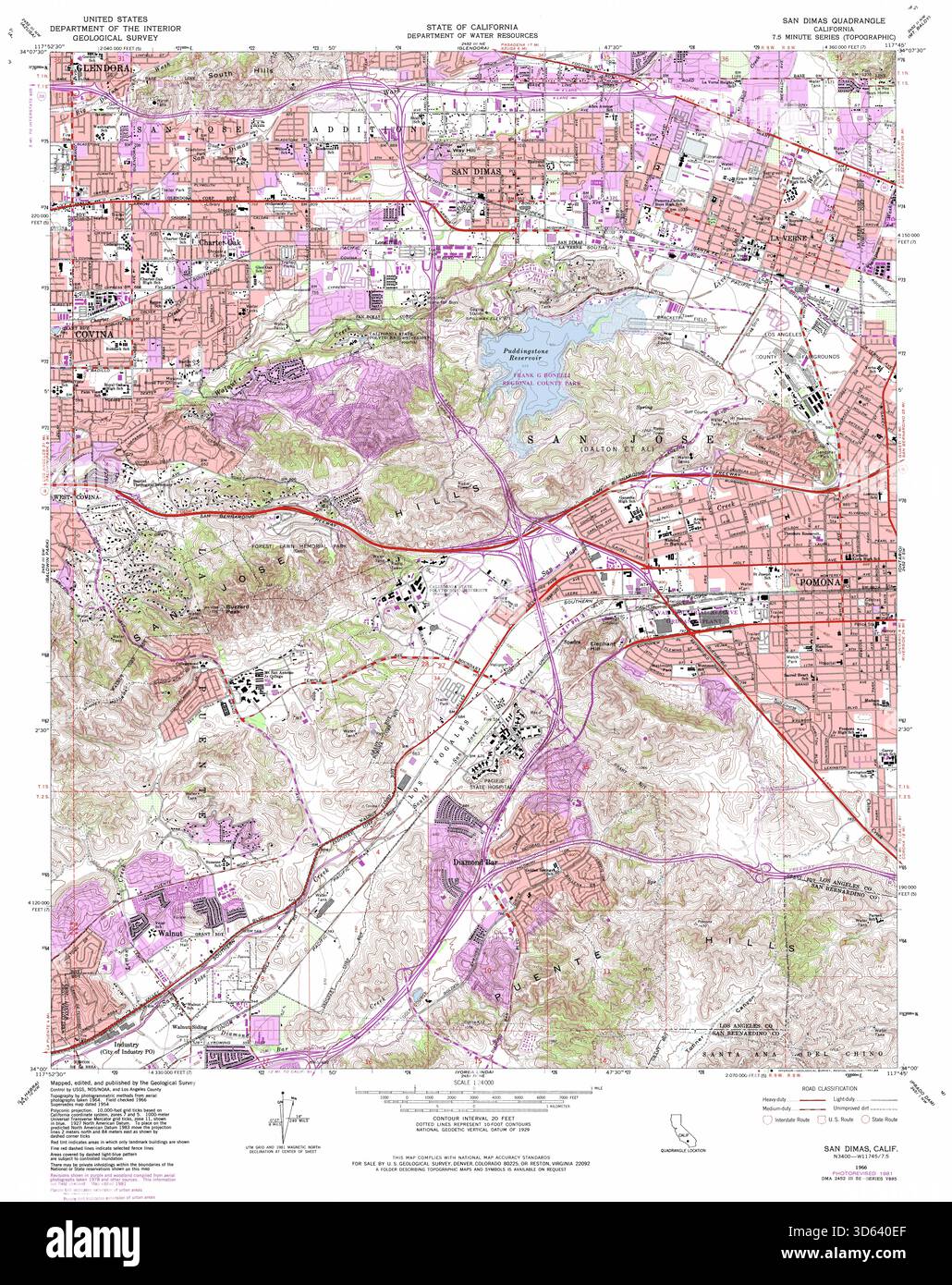 USGS DRG Topographic Map of California 34.000N 117.750W (1981) – San ...