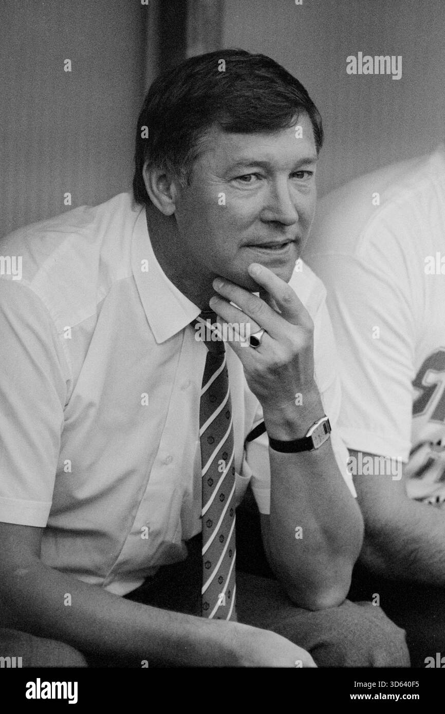 Sir Alex Ferguson pictured in 1991 during his early managerial years at ...